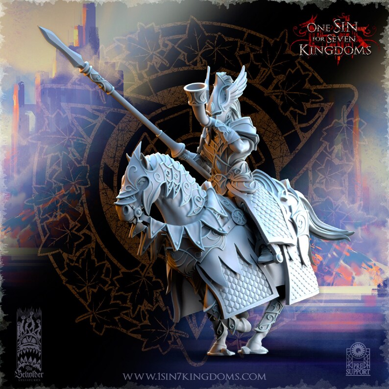 Elven Knight of Ashur Command Squad / Tabletop Model / Wargaming ...