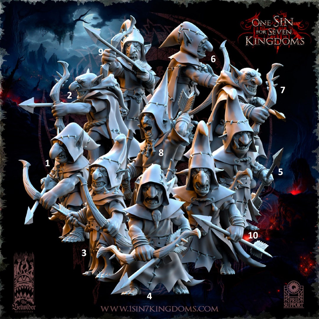 Goblin Horde Archers / Tabletop Model / Miniature Figurine | the ...