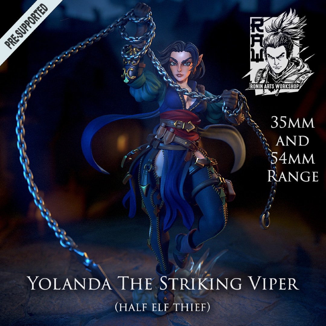 Yolanda the Elven Theif / Tabletop Model / Miniature Figurine | Ronin ...