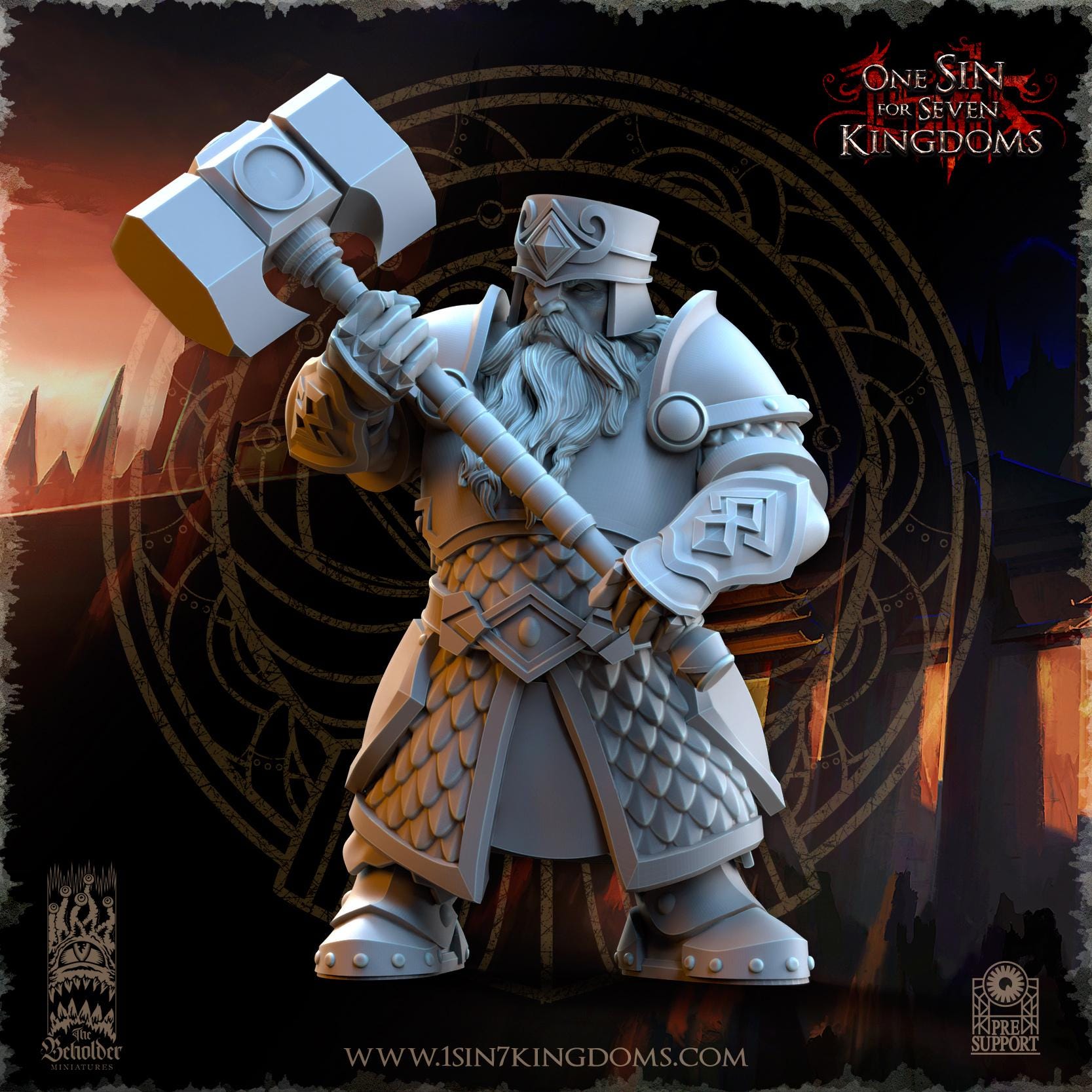 Hammer Brotherhood Warrior Squad / Tabletop Model / Wargaming Miniature ...