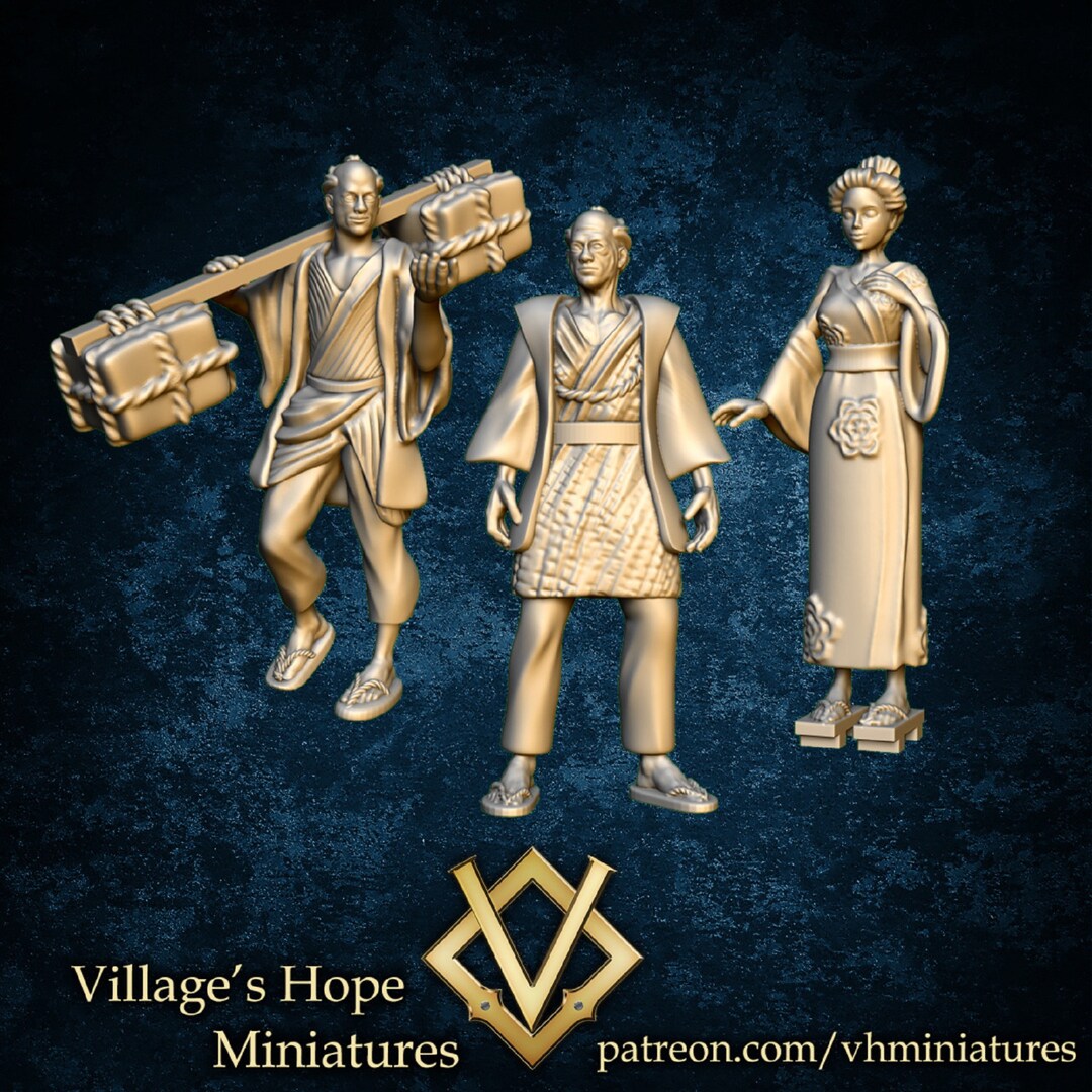NPC Villagers / Tabletop Model / Miniature Figurine | Village's Hope ...