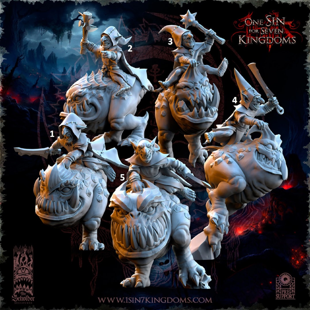 Kavehorror Goblin Cavalry / Tabletop Model / Miniature Figurine | the ...