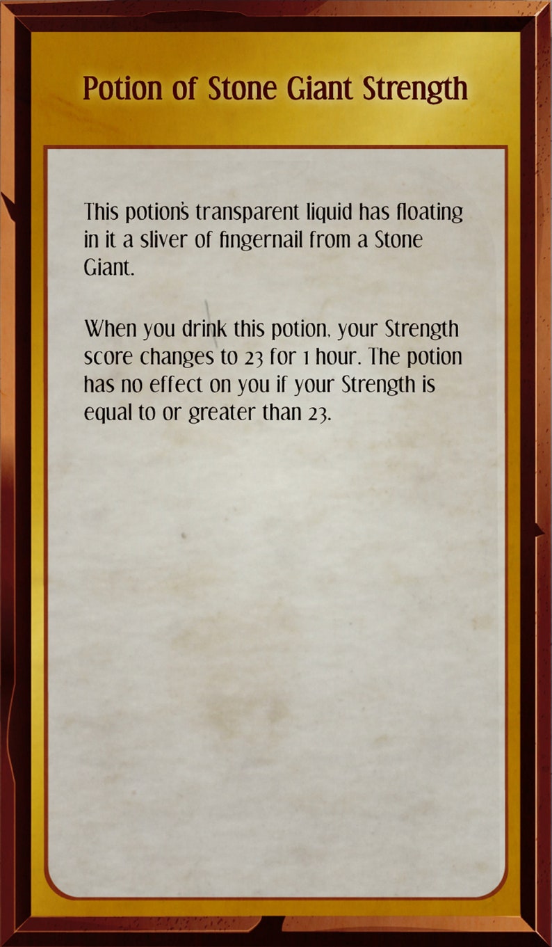 Potion of Giant Strength / Tabletop Prop / Cosplay Prop - Etsy