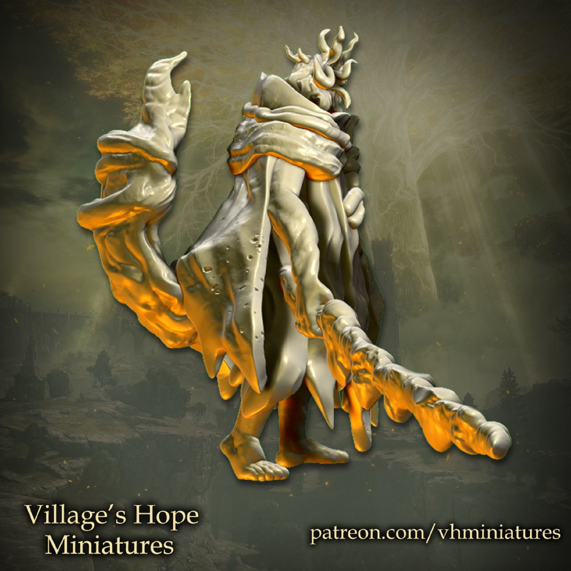Fell Omen Warrior / Tabletop Model / Miniature Figurine | Village's ...