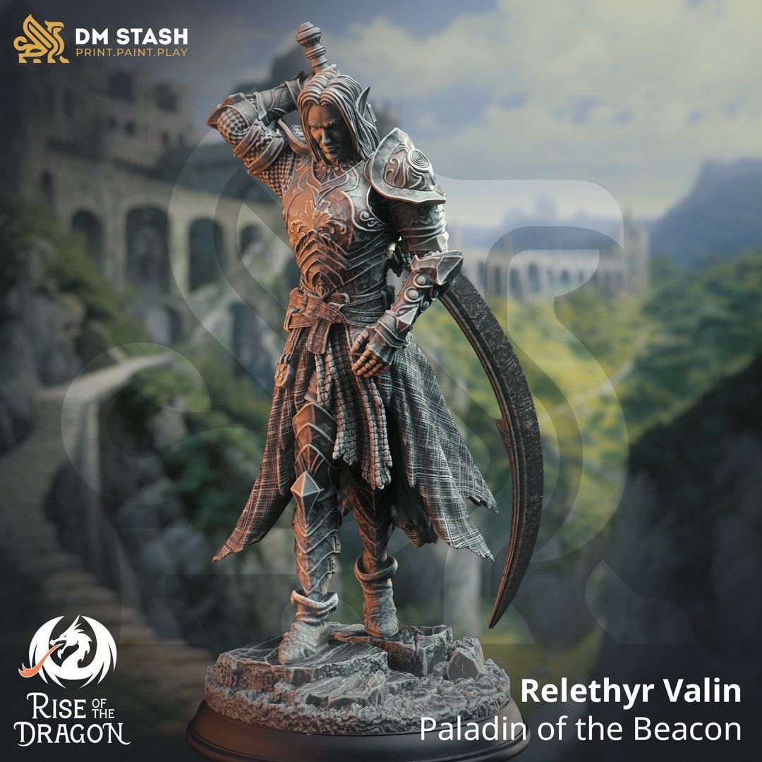 Relethyr Valin the Paladin of the Beacon / Tabletop Model / Miniature ...