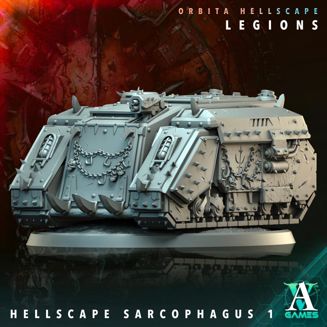 Hellscape Sarcophagus / Tabletop Model / Miniature Figurine Archvillain Games - Etsy