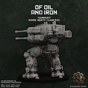 Super Heavy Class Rig Rampart / Tabletop Model / Wargaming Miniature ...