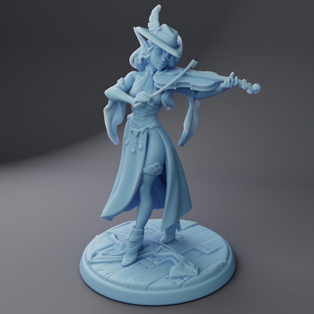 Silv the Elven Bard / Tabletop Model / Miniature Figurine | Twin ...