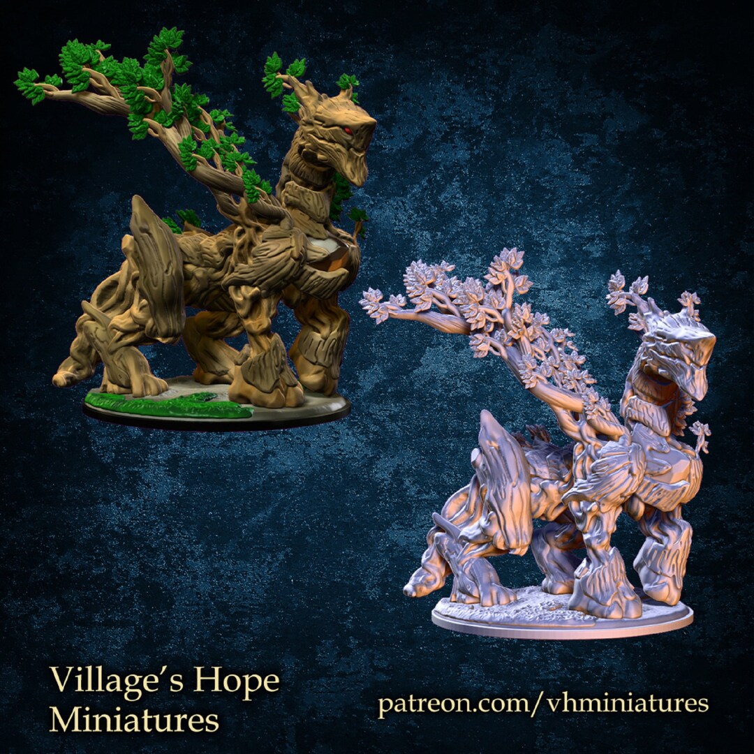 Tree Dragon / Tabletop Model / Miniature Figurine | Village's Hope - Etsy