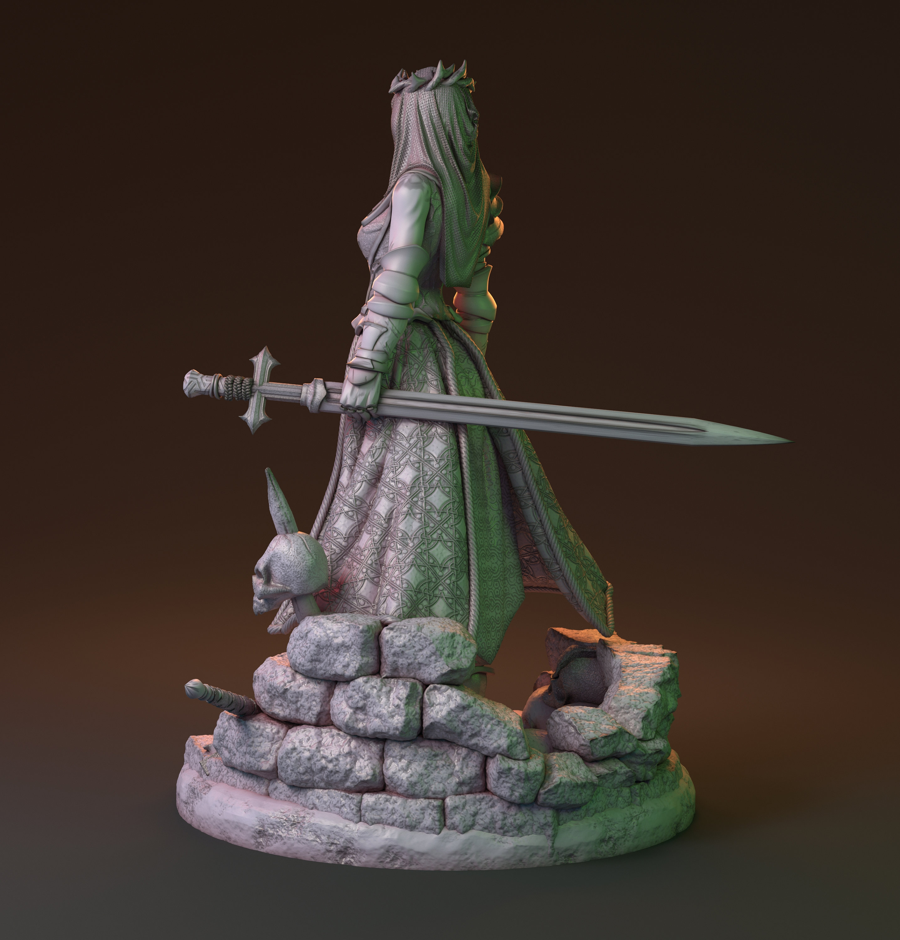 Celestine the Fallen Saint / Tabletop Model / Miniature Figurine ...