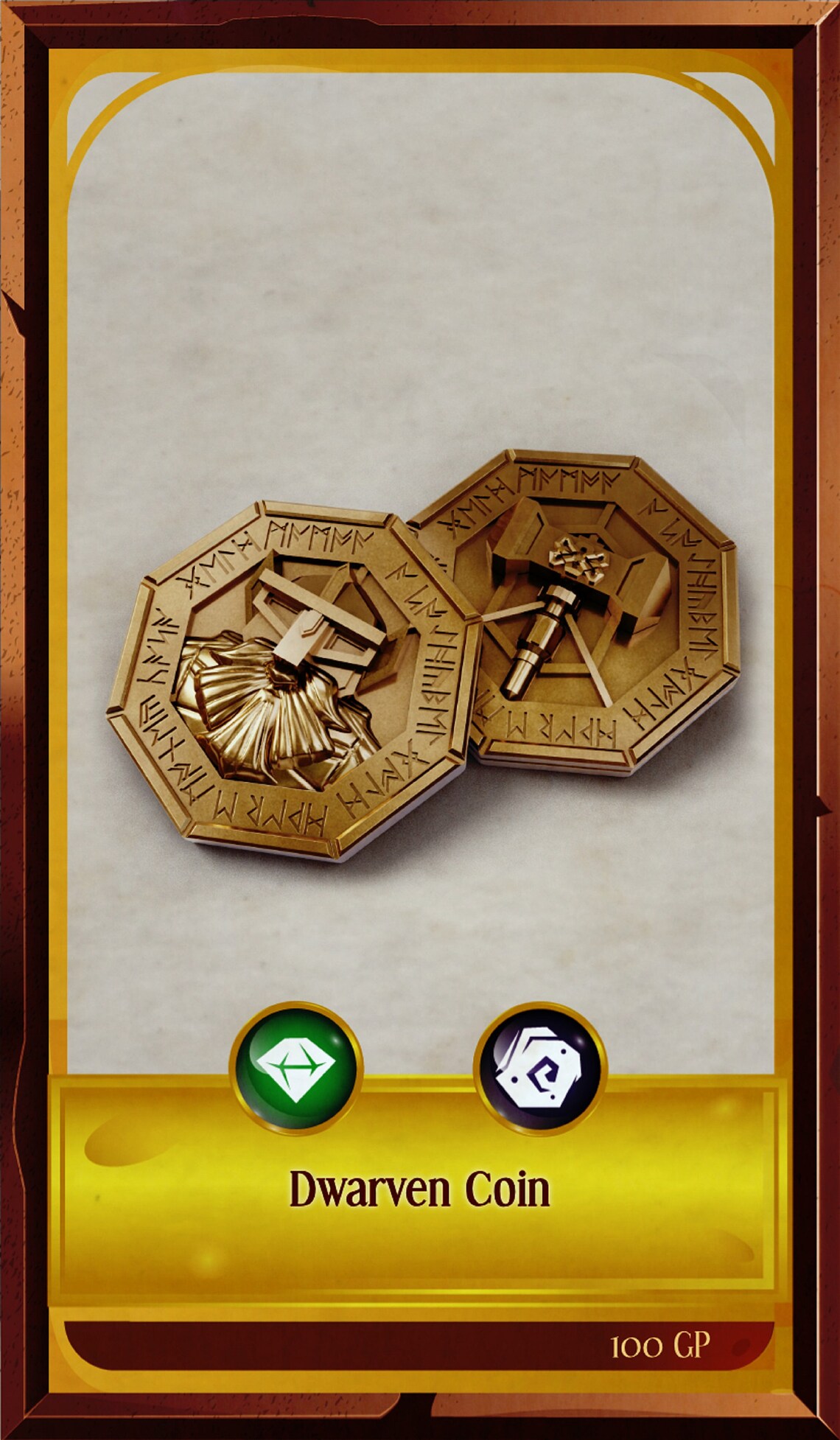 Dwarven Coin / Tabletop Prop | Props and Beyond - Etsy