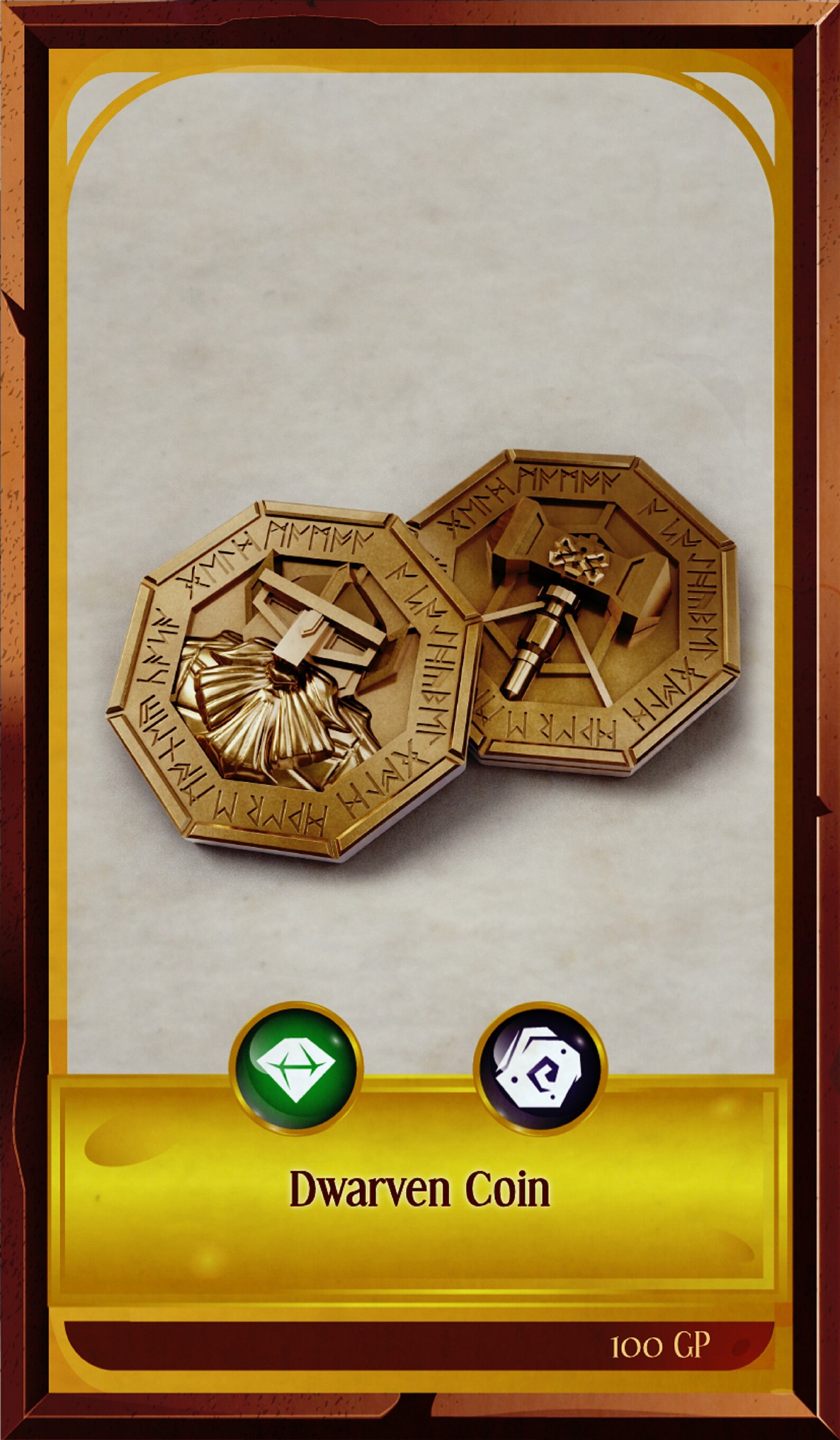 Dwarven Coin / Tabletop Prop | Props and Beyond - Etsy