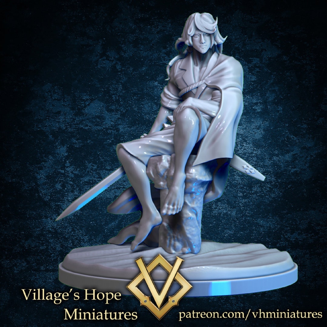 Elegant Swordsman / Tabletop Model / Miniature Figurine | Village's ...