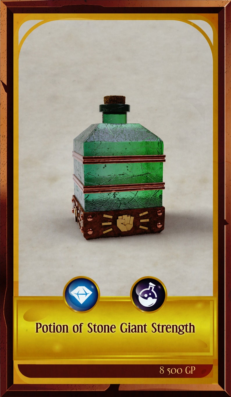 Potion of Giant Strength / Tabletop Prop / Cosplay Prop - Etsy