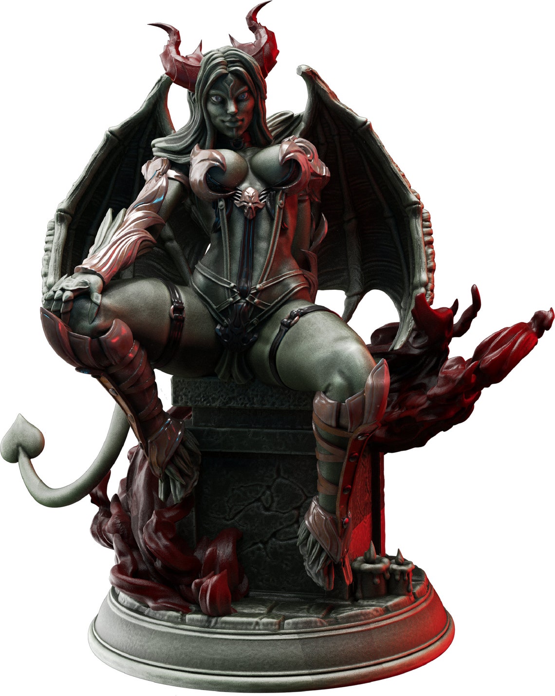 Vehrin the Petrified Succubus / Tabletop Model / Miniature Figurine | DM Stash - Etsy