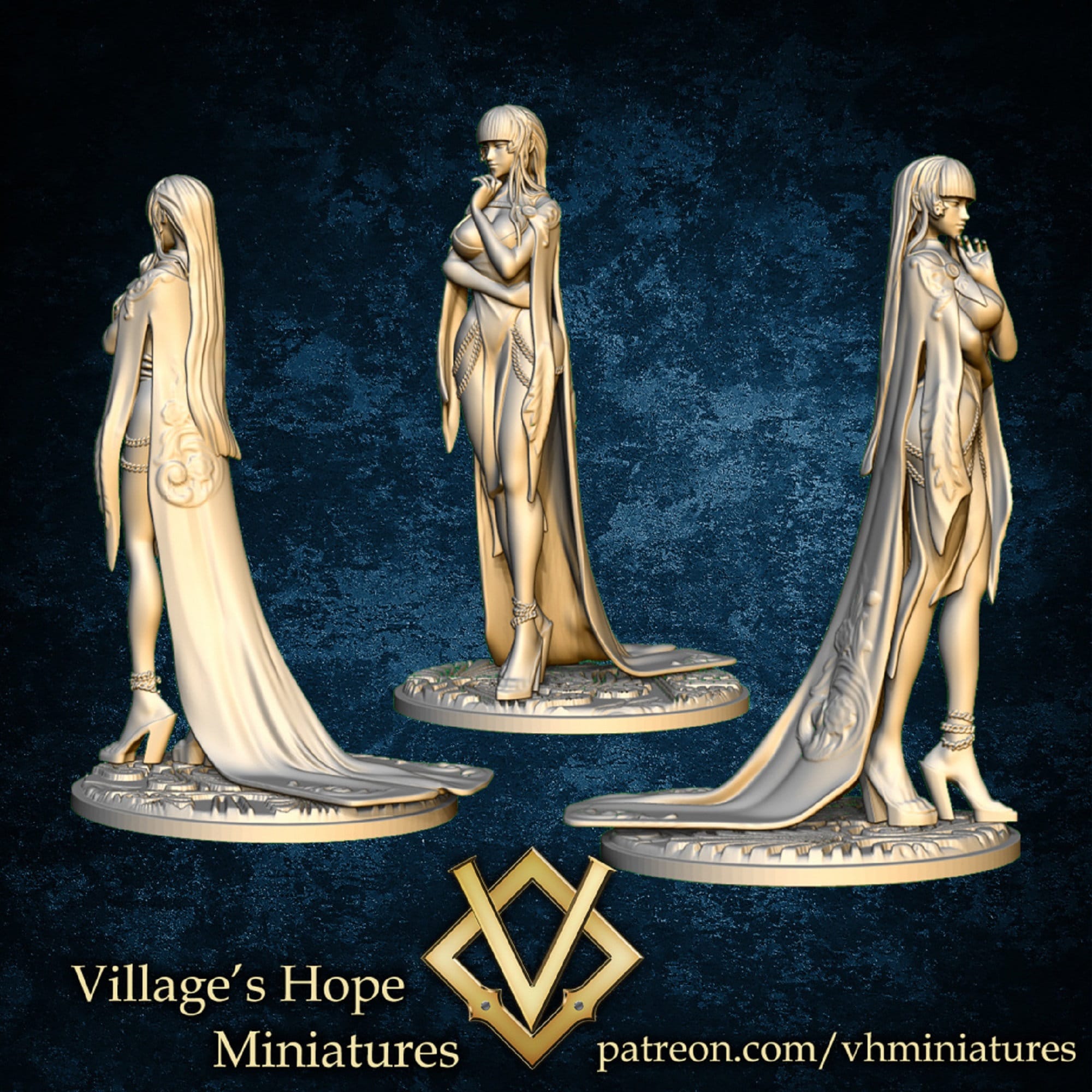 Noble Lady / Tabletop Model / Miniature Figurine | Village's Hope ...