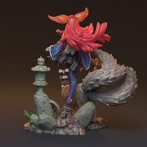 Moriko the Foxgirl Brawler / Tabletop Model / Miniature Figurine ...