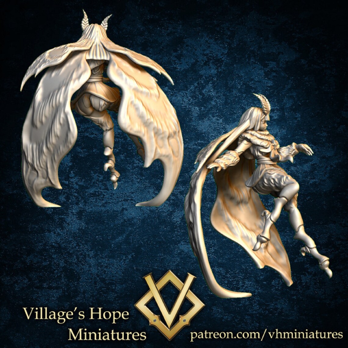 Moth Girl / Tabletop Model / Miniature Figurine | Village's Hope ...