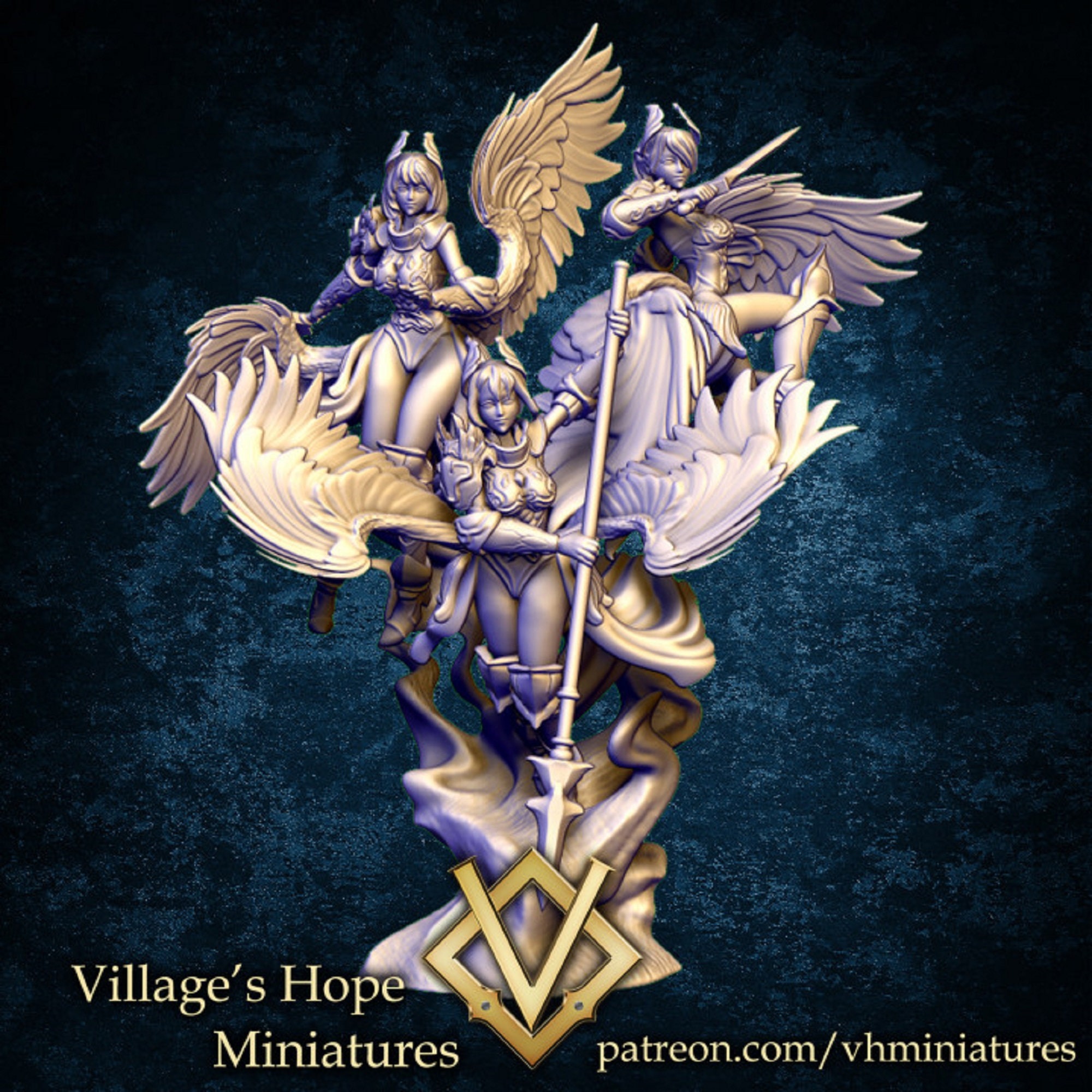 The Valkyrie Sisters / Tabletop Miniatures / Miniature - Etsy