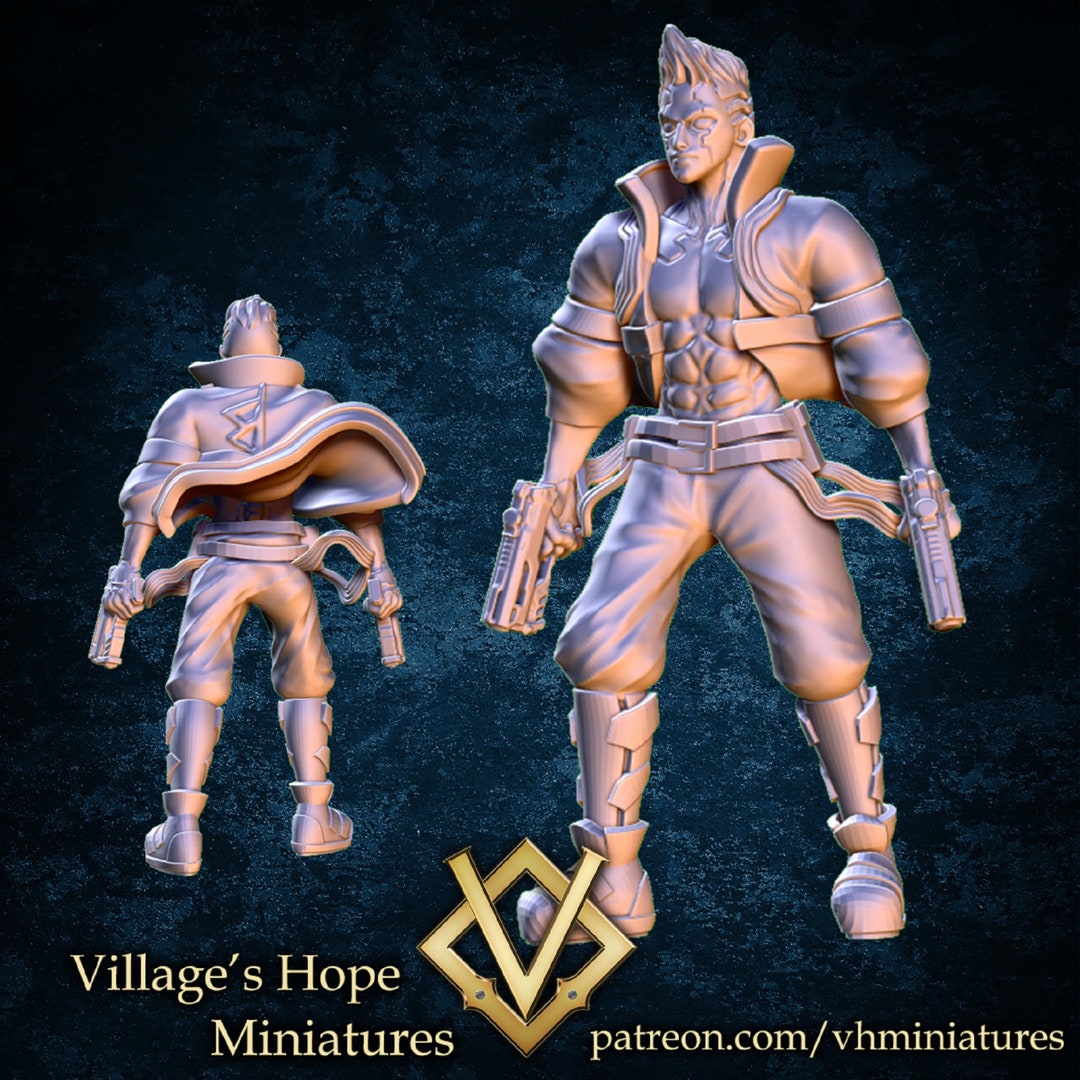 Cyborg Gunner / Tabletop Model / Miniature Figurine | Village's Hope - Etsy