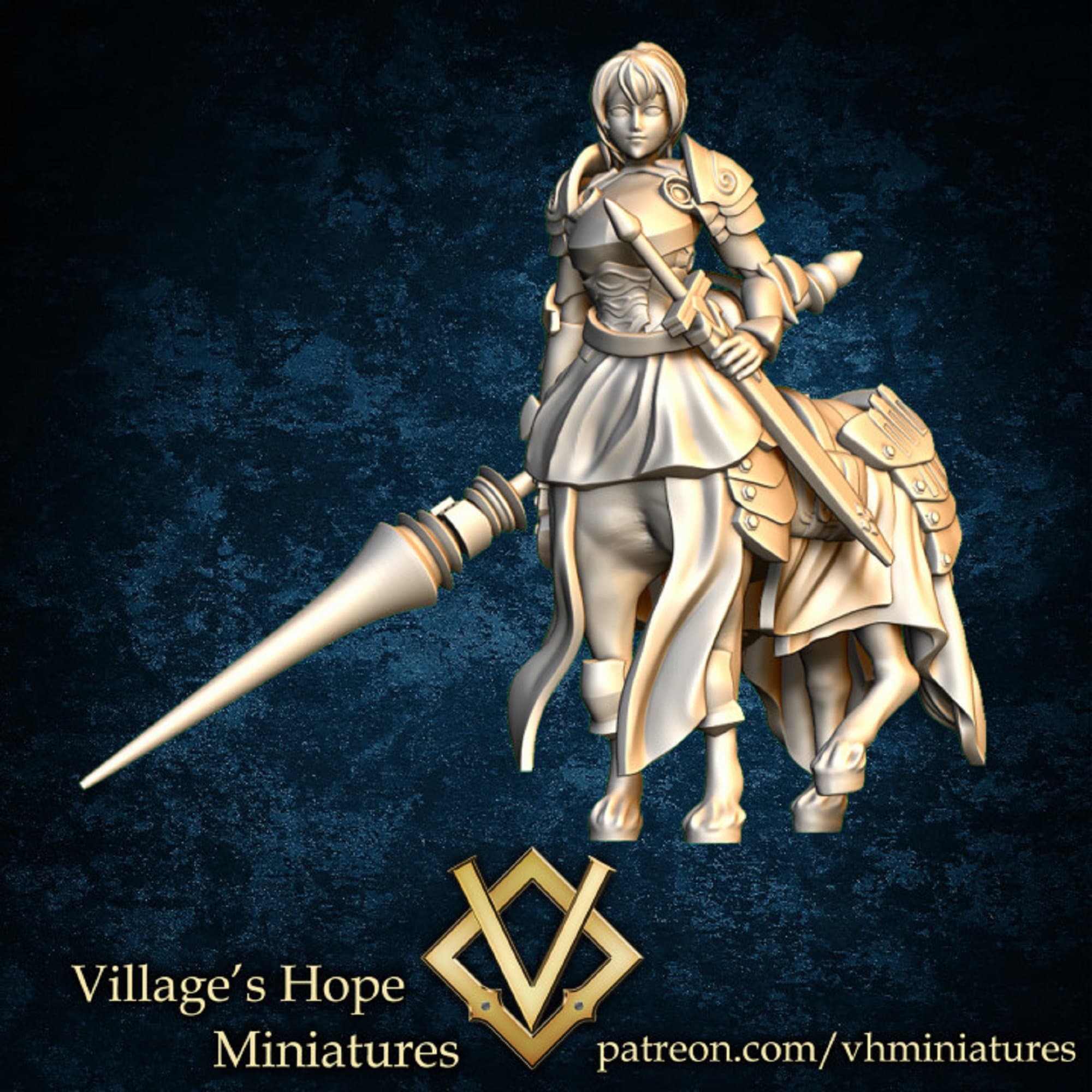 Centaur Knight / Tabletop Model / Miniature Figurine | Village's Hope ...