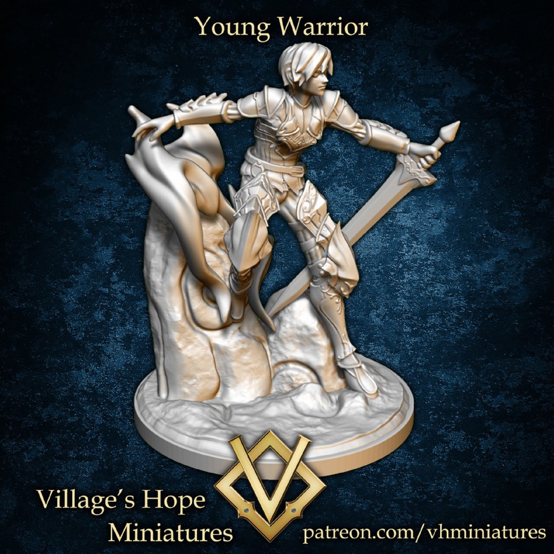 Young Hero Adventurer / Tabletop Model / Miniature Figurine Village's ...