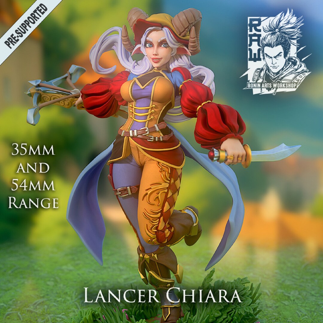 Chiara the Lancer / Tabletop Model / Miniature Figurine | Ronin Arts ...