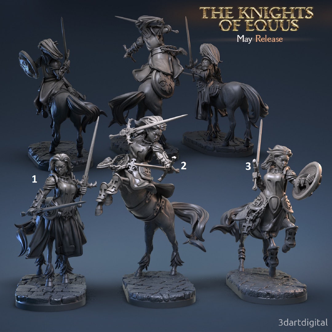 Centaur Light Knights / Tabletop Figurine / Miniature Model ...