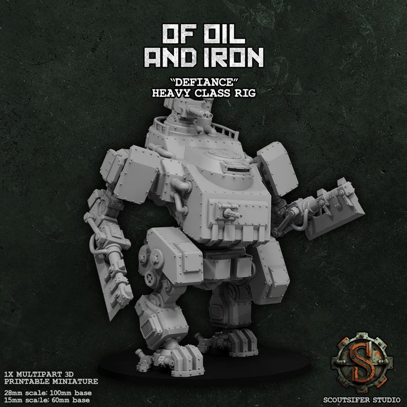 Heavy Class Rig Defiance / Tabletop Model / Wargaming Miniature ...