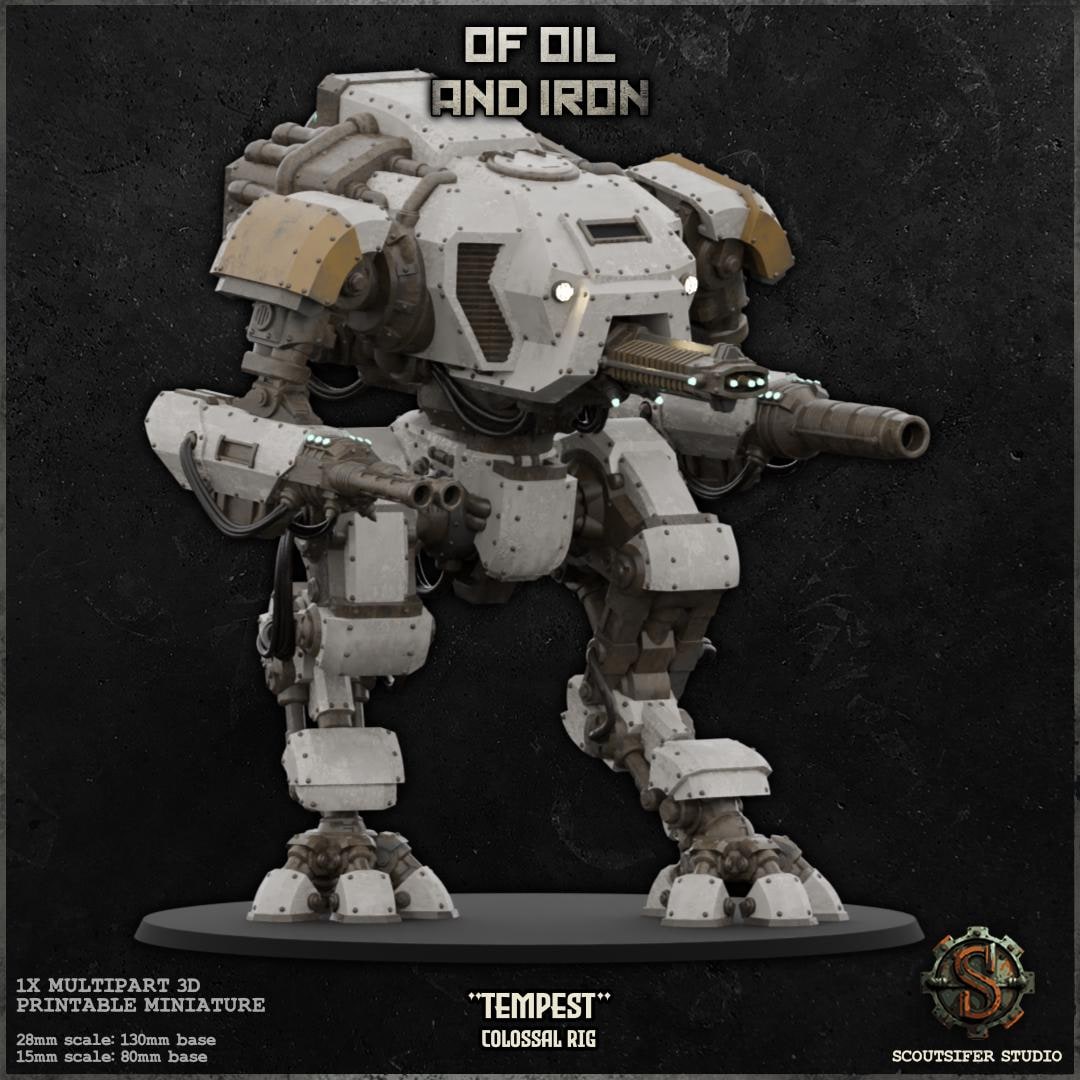 Colossal Class Rig Tempest / Tabletop Model / Wargaming Miniature ...