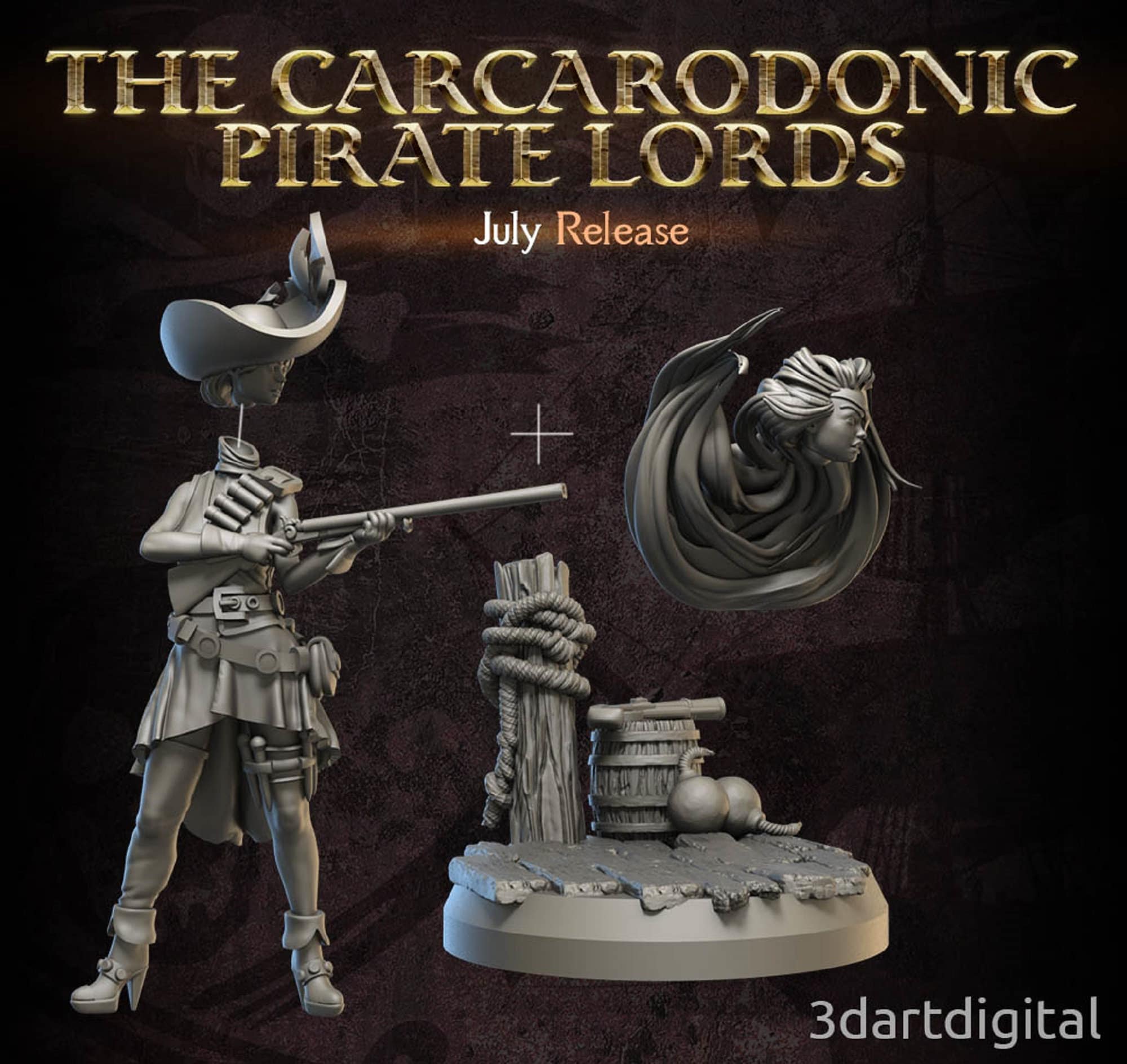 Female Pirate Crew / Tabletop Figurine / Miniature Model | 3dartdigital ...