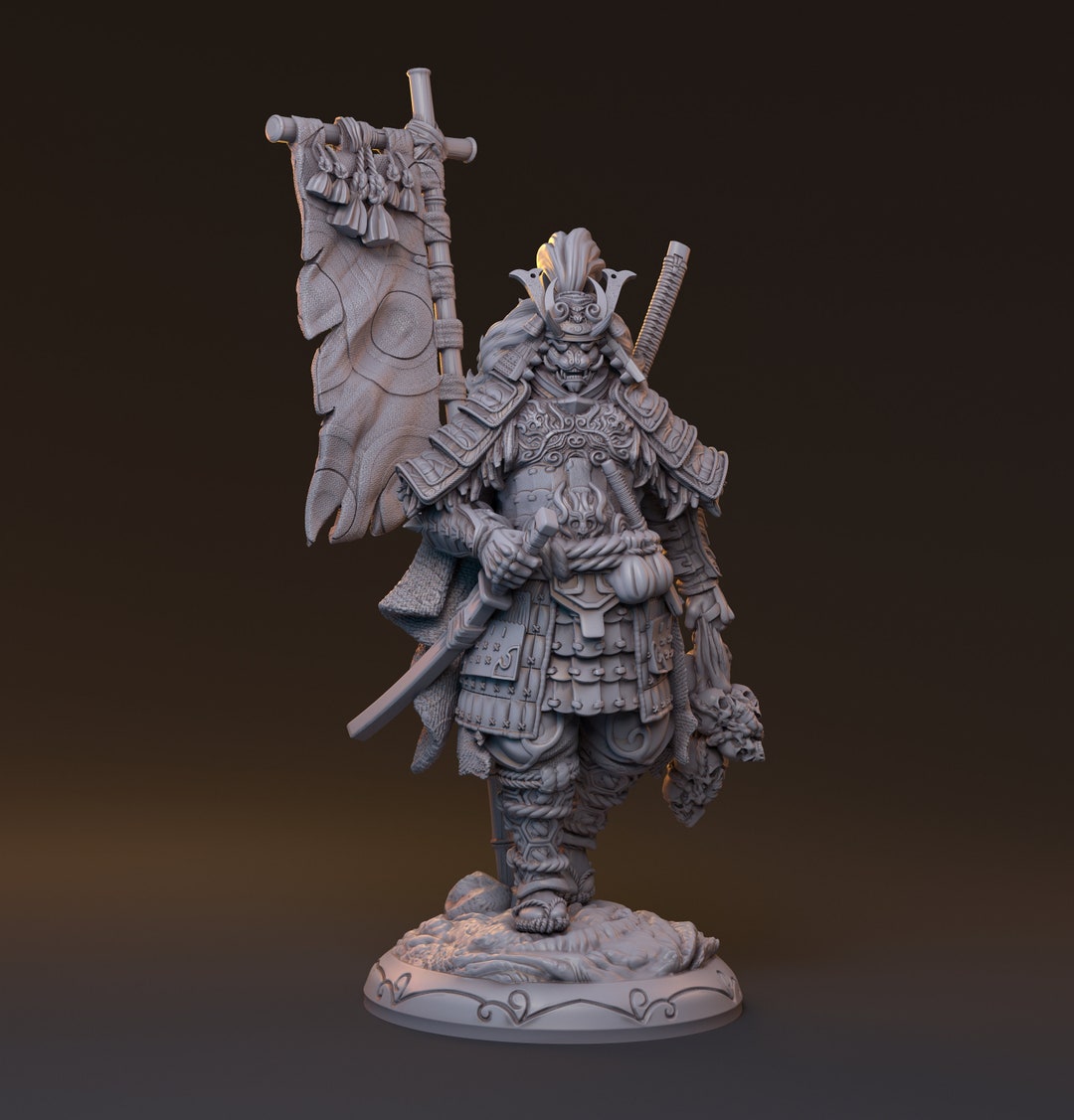Masoeshi the Samurai / Tabletop Model / Miniature Figurine | Mythreal ...