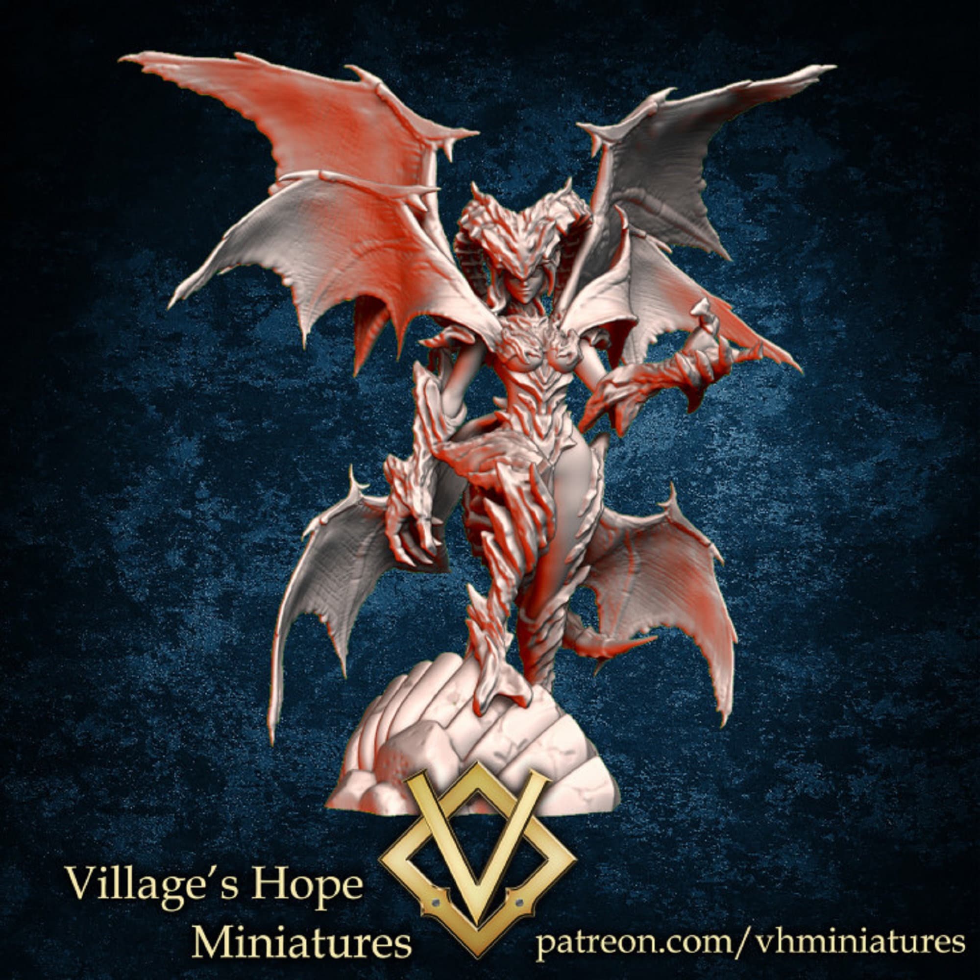 Tiamat Mother of Dragons / Tabletop Model / Miniature Figurine ...