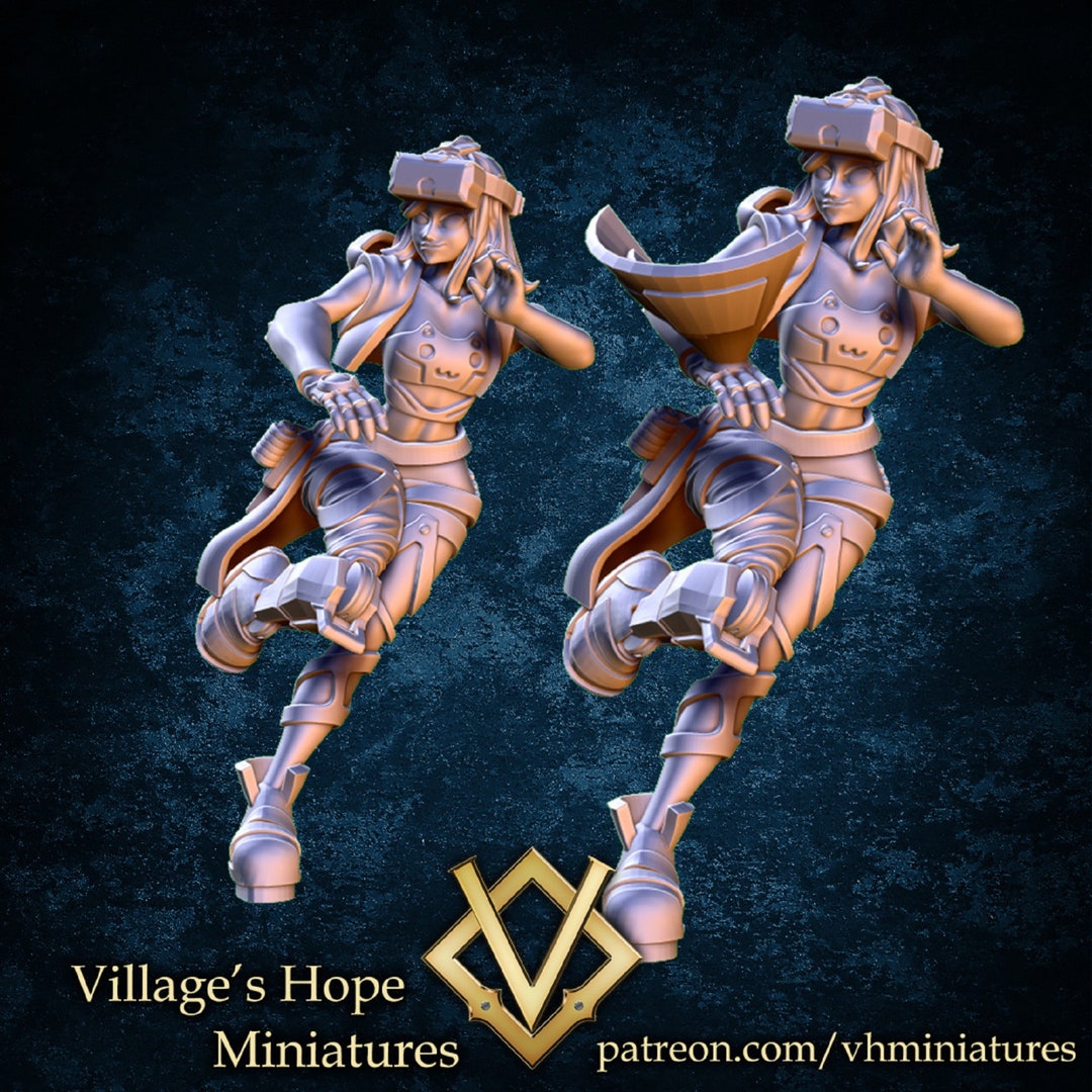 Cyber Hacker Girl / Tabletop Model / Miniature Figurine | Village's ...