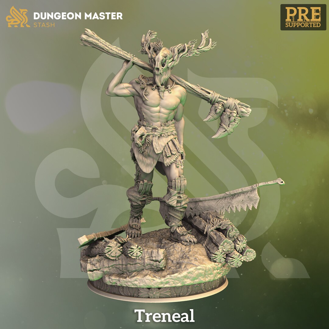 Druidic Barbarian Treneal / Tabletop Model / Miniature Figurine | DM ...