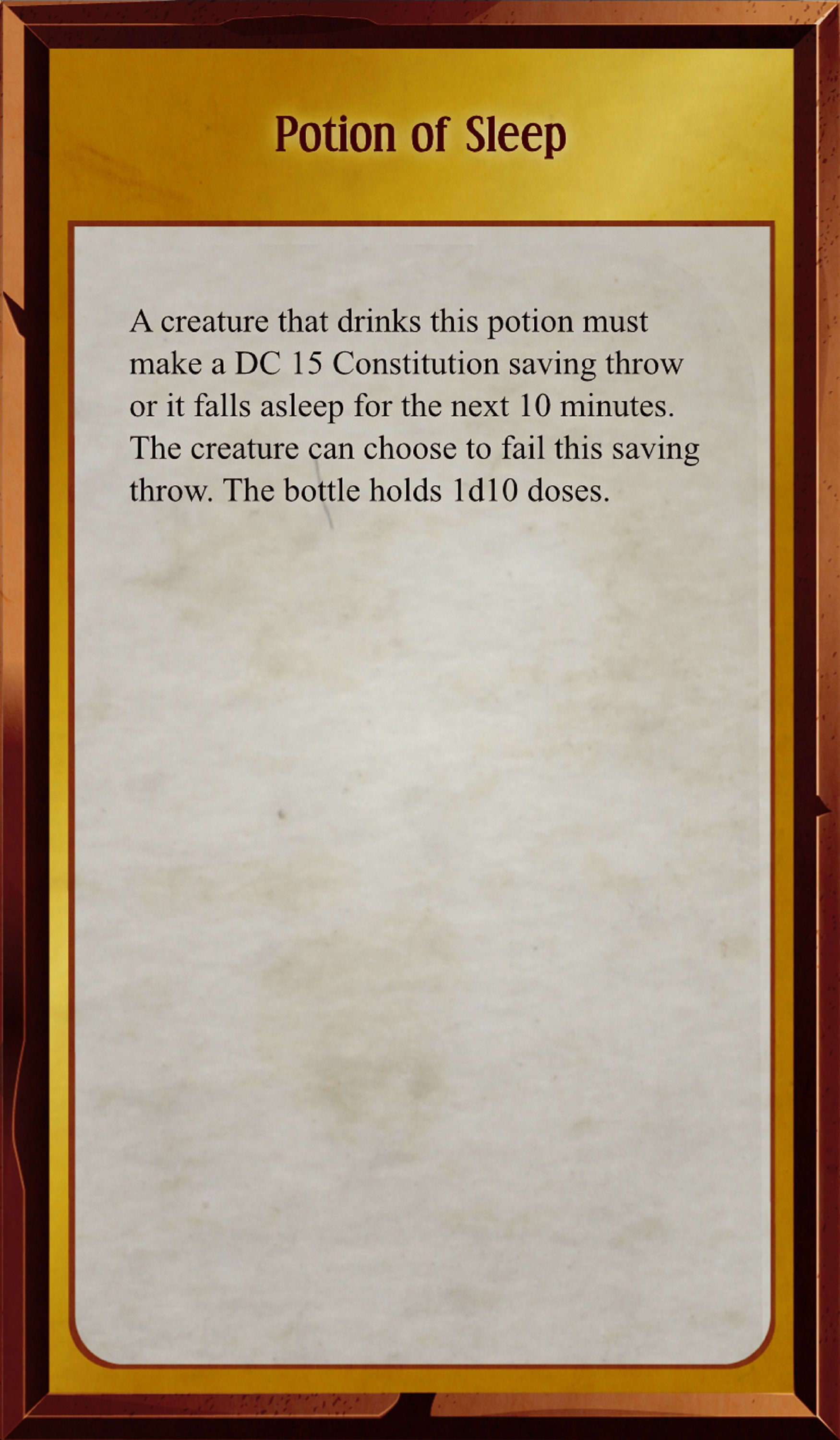 Potion of Sleep / Tabletop Prop / Cosplay Prop Props and - Etsy