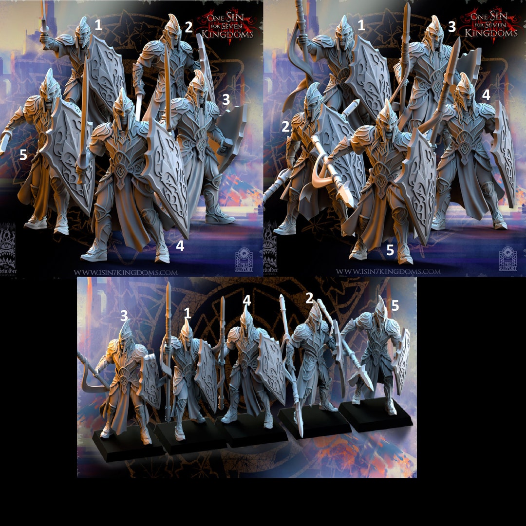 Elven Warriors / Tabletop Model / Miniature Figurine | the Beholder ...