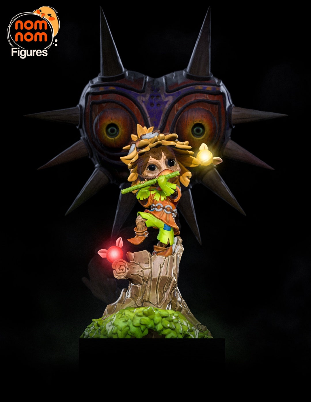 Cursed Mask and Boy / Display Piece Statuette | Nomnom Figures - Etsy