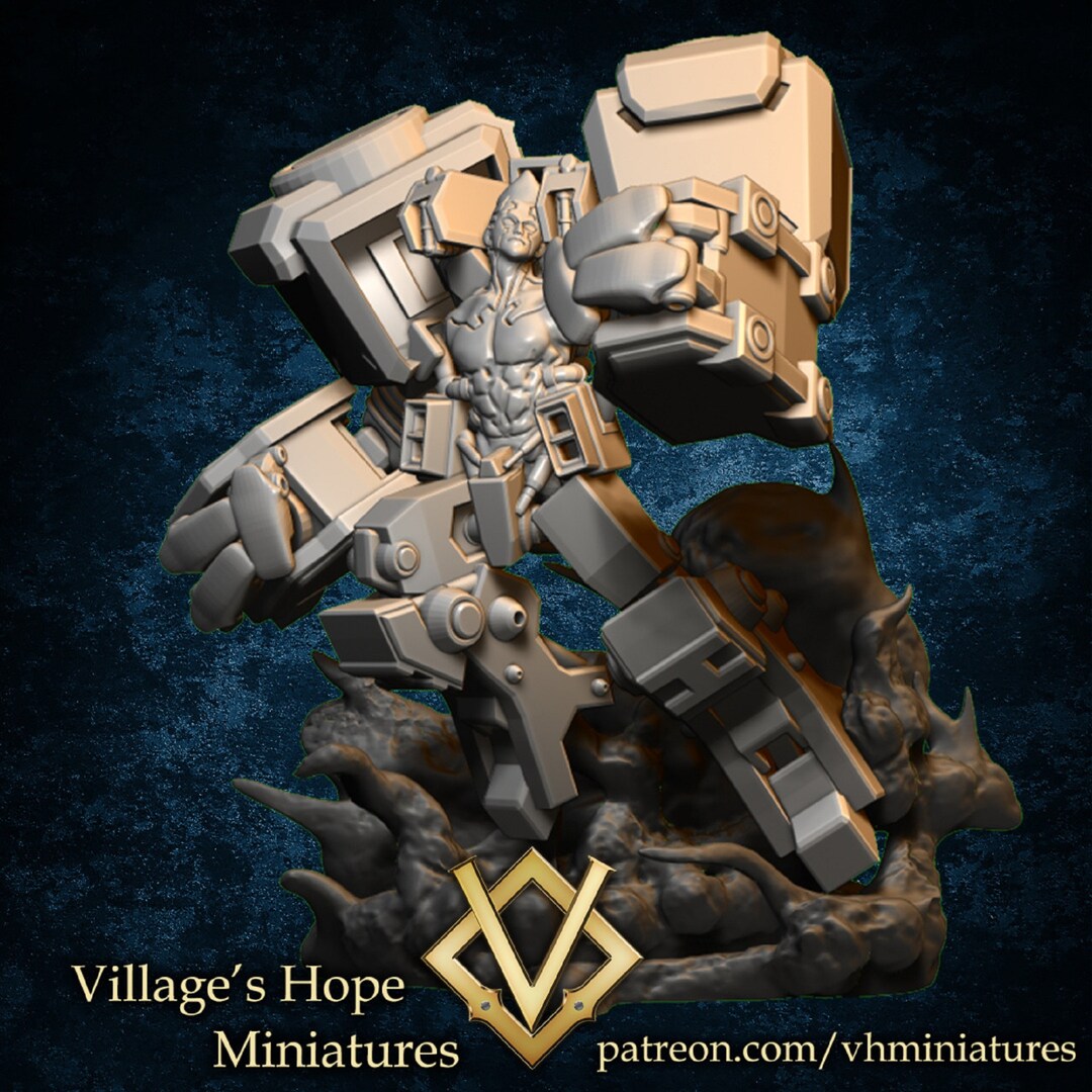 Cyborg Attack Suit / Tabletop Model / Miniature Figurine | Village's ...