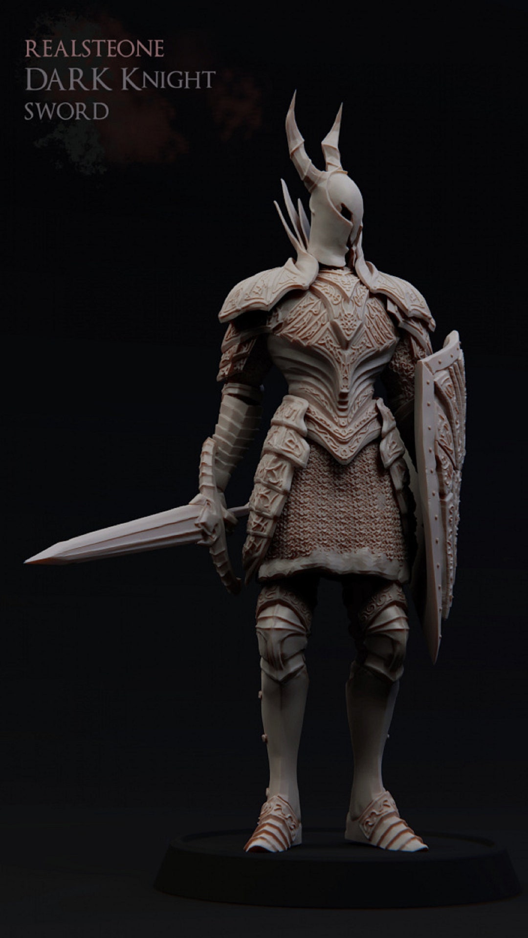 Dark Knight Soldier / Tabletop Model / Miniature Figurine | Realstone ...