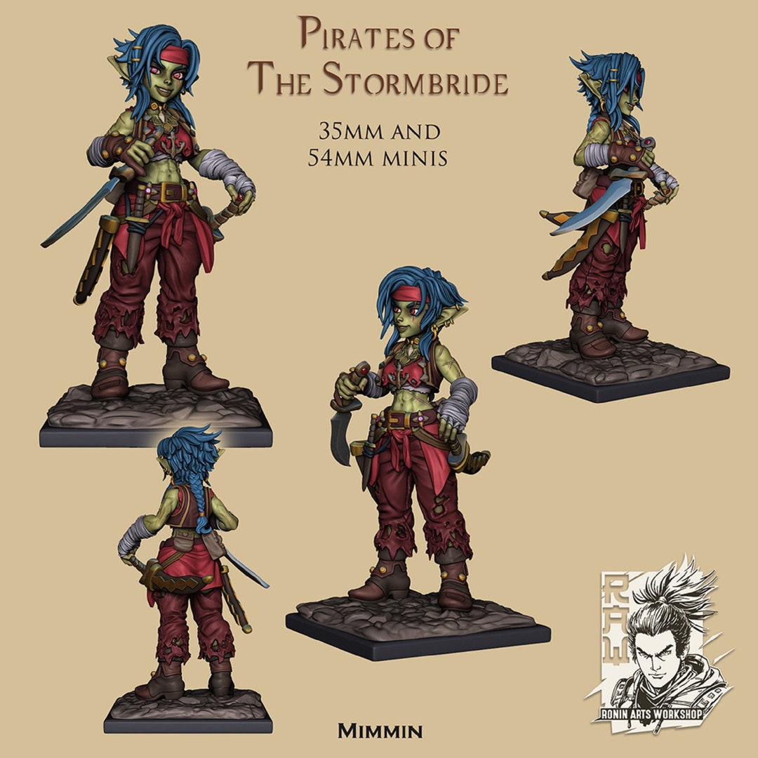 Goblin Pirate Mimmin / Tabletop Model / Miniature Figurine | Ronin Arts ...