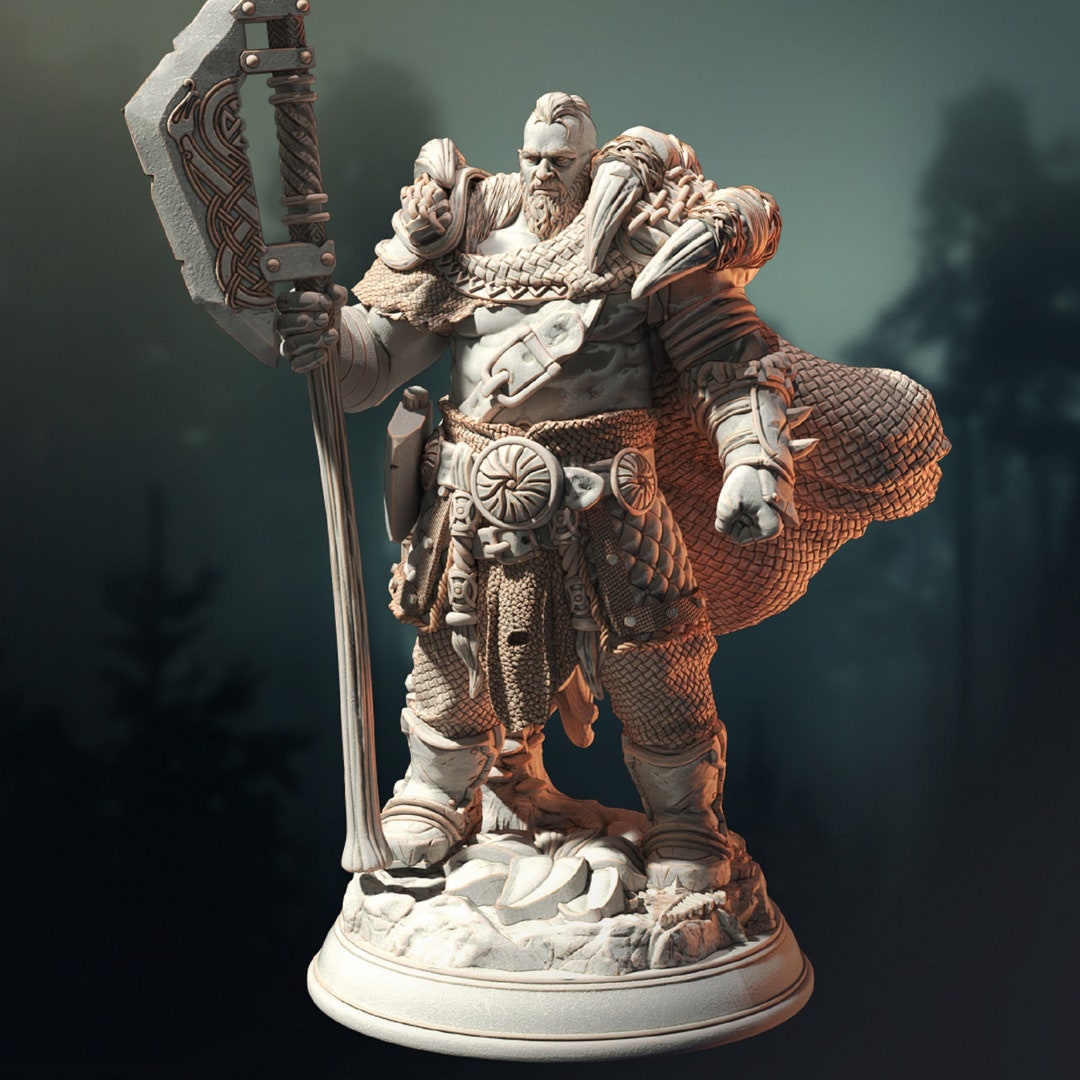 Orik Bjornstain the Barbarian Werebear / Tabletop Model / Miniature ...