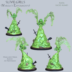 Elemental Slime Girls / Tabletop Model / Miniature Figurine | Ronin ...
