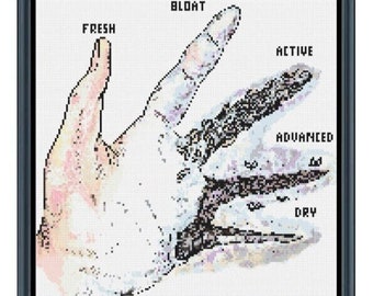 Stages of Decay Hand Art Board Print by Skye Rain Art Forensic Science ...