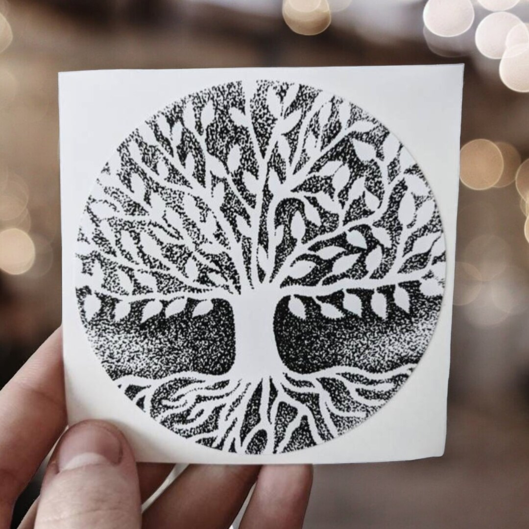 Hand Drawn Tree of Life Sticker: Bohemian Botanical Art - Etsy