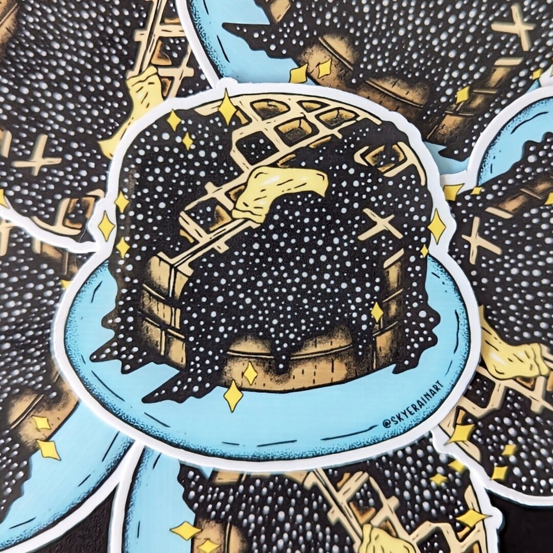 Syrup Sticker & Magnet by Skye Rain Art Waffles Pancakes Breakfast ...