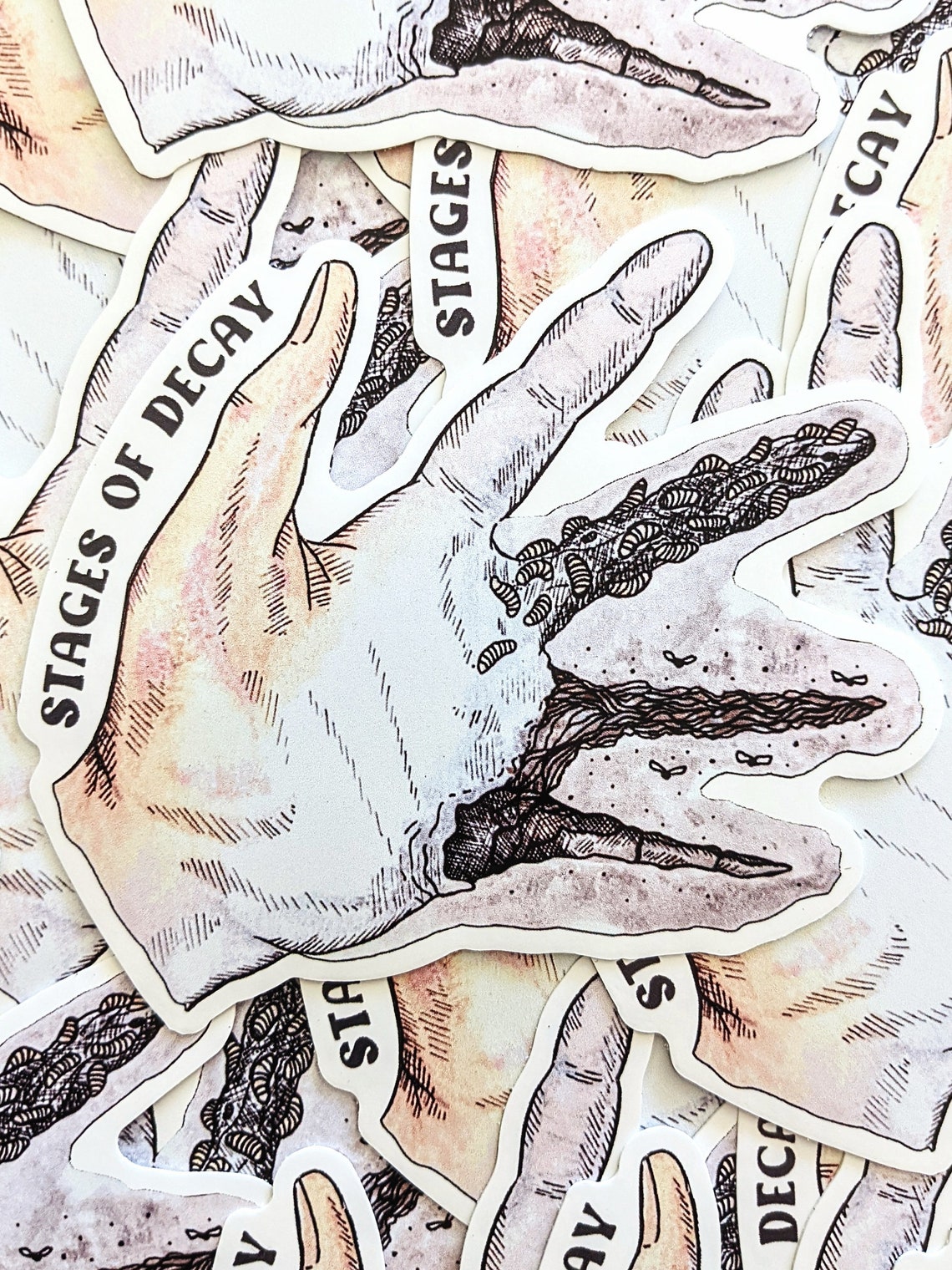 Stages of Decay Hand Sticker & Magnet by Skye Rain Art - Etsy UK