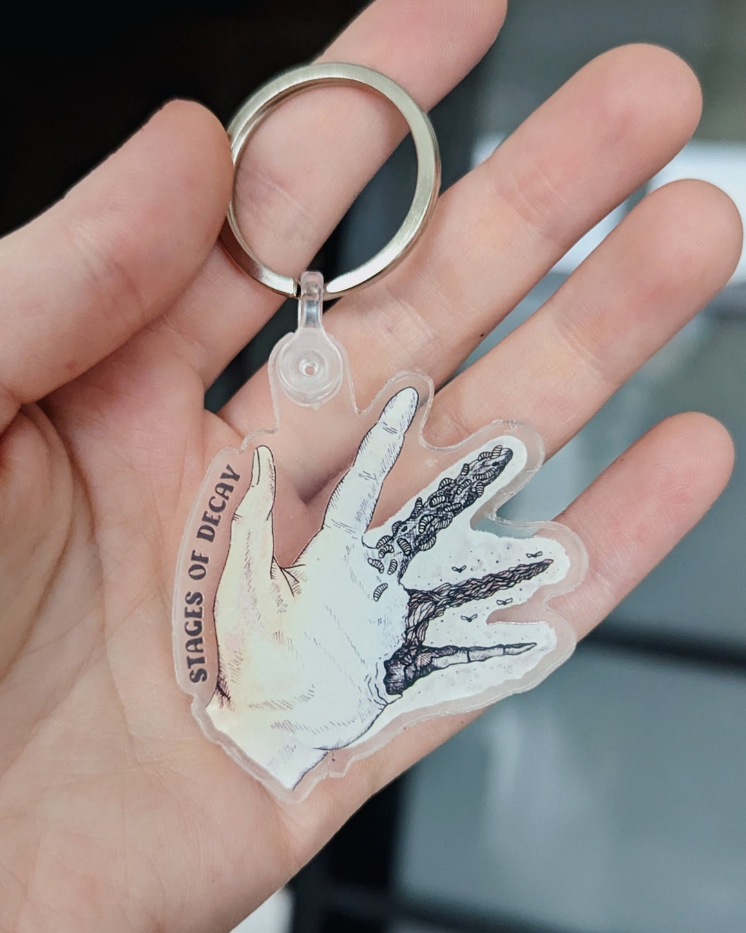 Stages of Decay Hand Acrylic Keychain by Skye Rain Art - Etsy