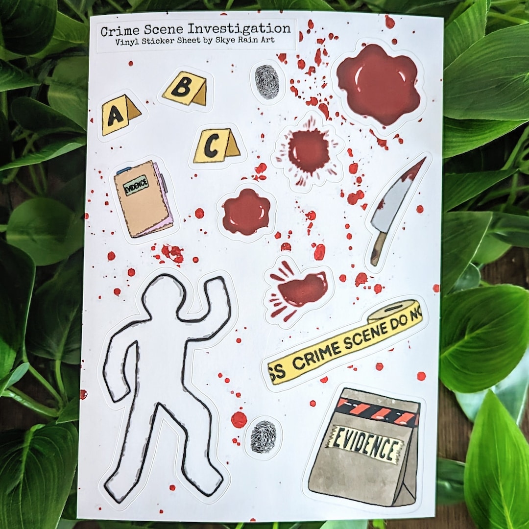 Crime Scene Investigation Matte Vinyl Sticker Sheet by Skye - Etsy