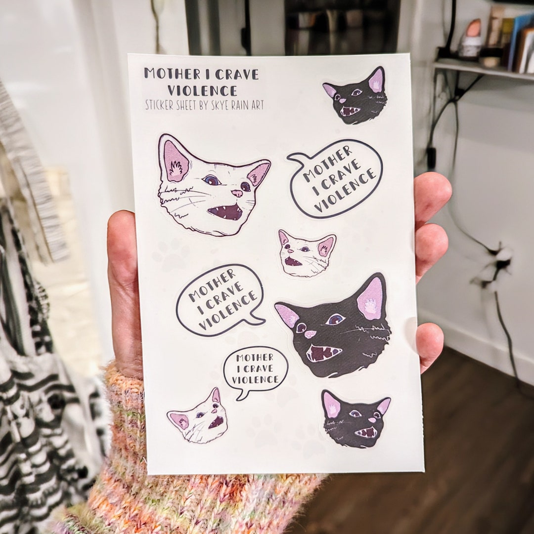 Mother I Crave Violence Sticker Sheet by Skye Rain Art Vinyl Stickers ...